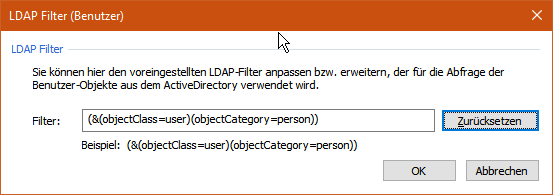 Using LDAP filters for restricting user management